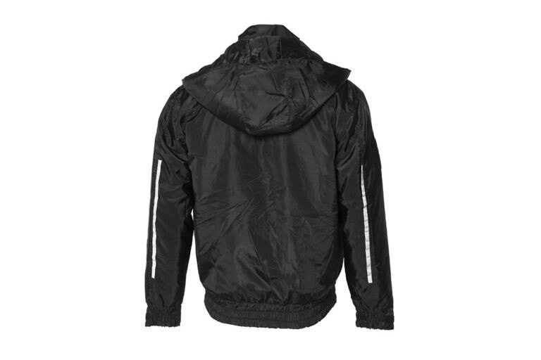 Black tactical jacket with zip-off hood and IPA logos - Metal Badge