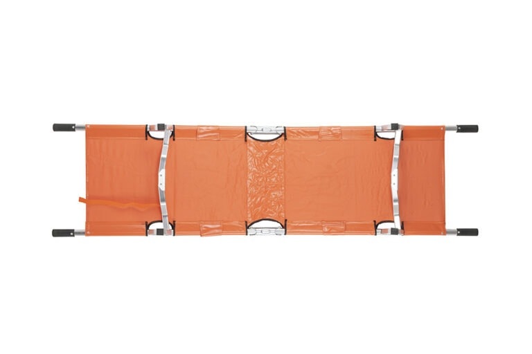 Folding First Aid Stretcher / Emergency Stretcher - Metal Badge